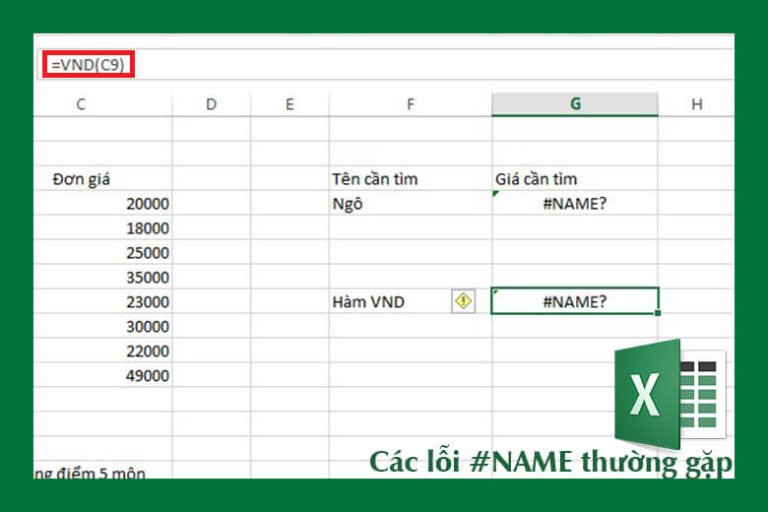 Lỗi #NAME trong Excel là gì? Cách sửa lỗi NAME trong Excel