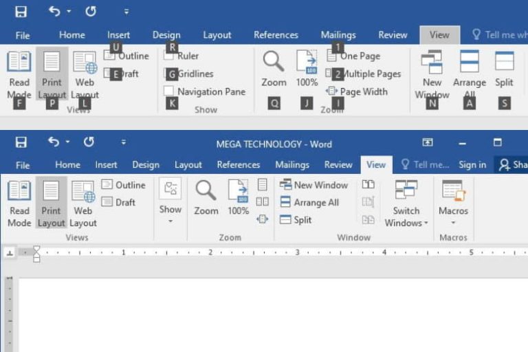 Cách hiện thước trong Word - Bật/tắt thanh Ruler trong Word