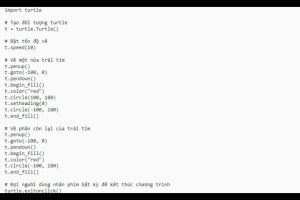 Cách làm code trái tim Python đơn giản cho người không biết
