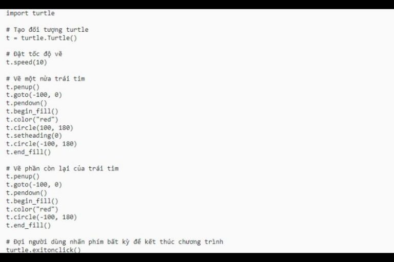 Cách làm code trái tim Python đơn giản cho người không biết