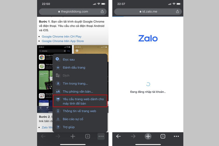 Chat Zalo.me - Cách đăng nhập Zalo web trên Mobile và PC