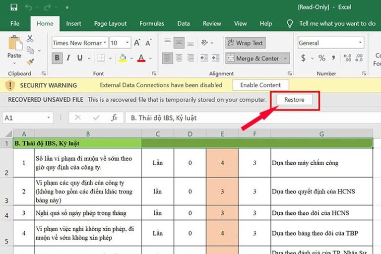 5 cách lấy lại file Excel chưa lưu (save) cực kỳ đơn giản