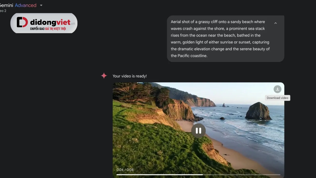 Google Gemini tích hợp Veo 2 cho người dùng trả phí