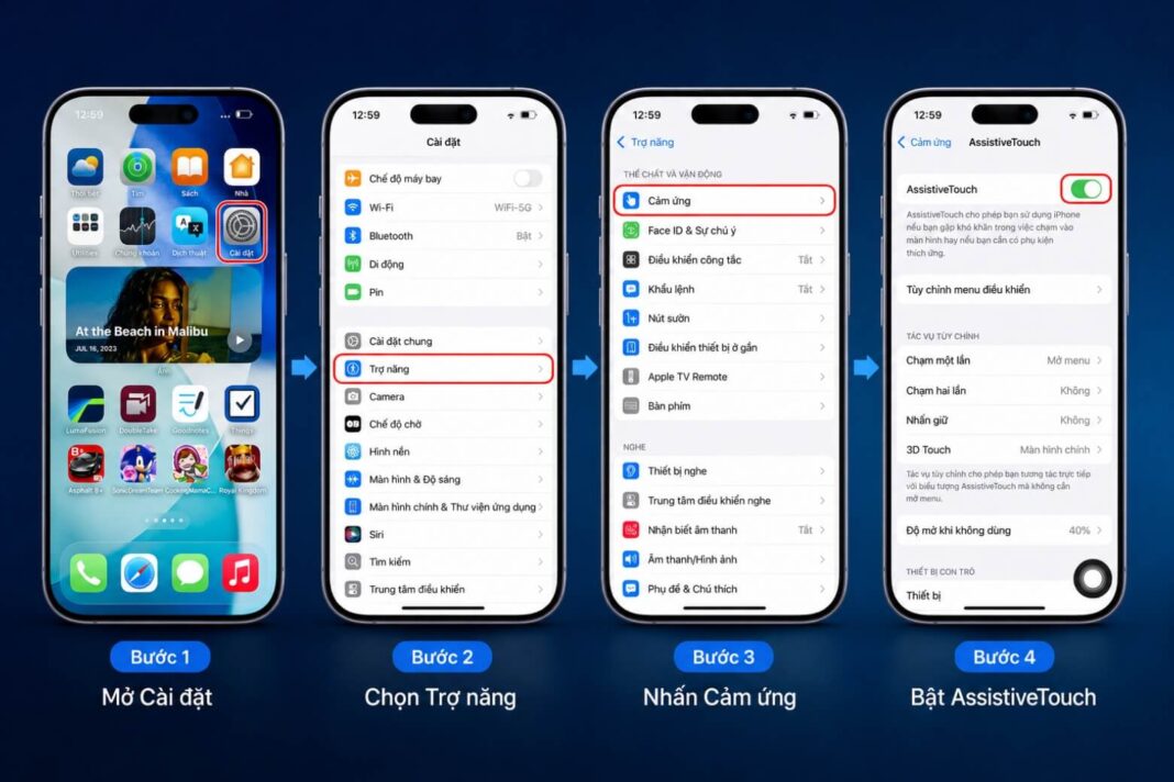 Cách mở nút Home ảo trên iPhone 17 và mẹo chỉnh không vướng