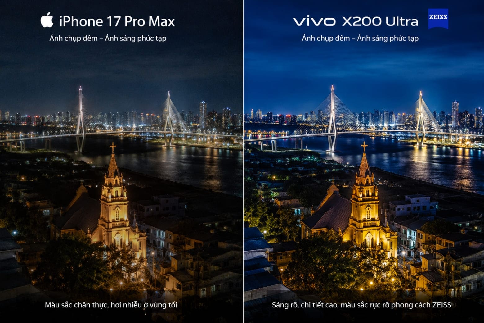 So sánh iPhone 17 Pro Max và vivo x200 Ultra từ thực tế