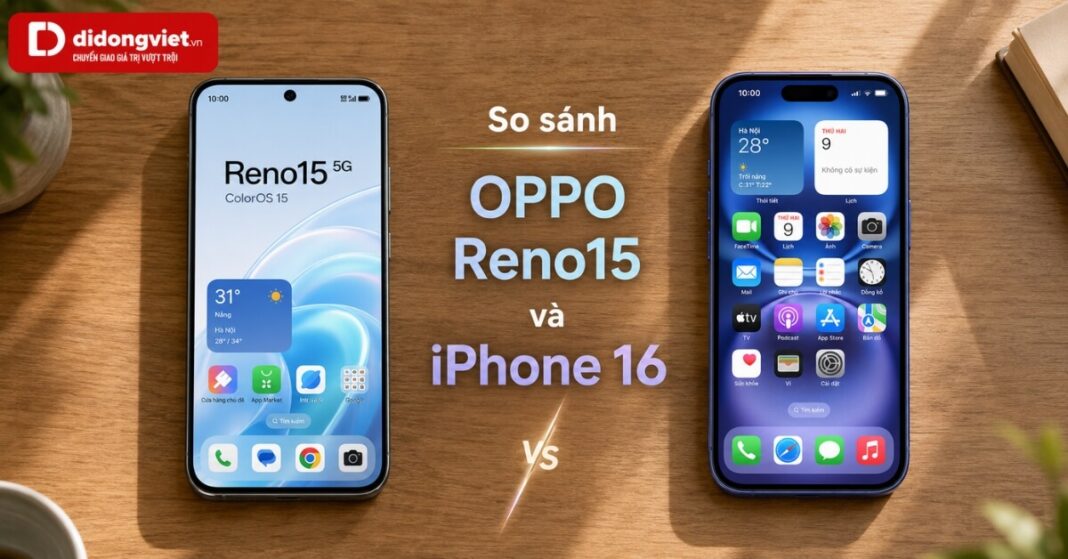 So sánh OPPO Reno15 và iPhone 16: Đâu là lựa chọn tối ưu?