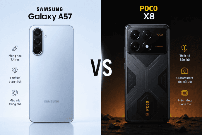 So sánh Samsung A57 và POCO X8 Pro Max: Chip hay camera?